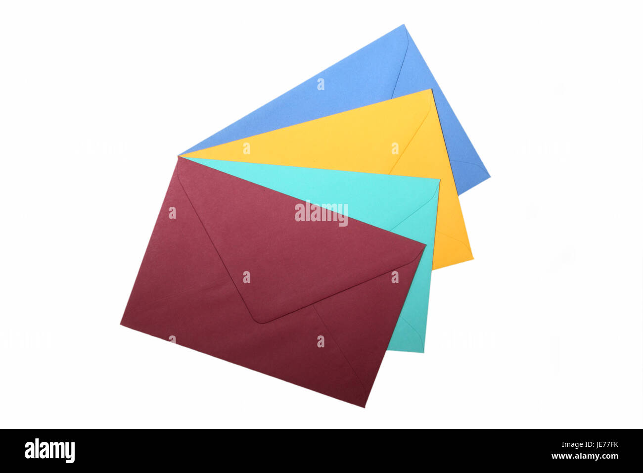 Colorful envelopes isolated on white background Stock Photo - Alamy