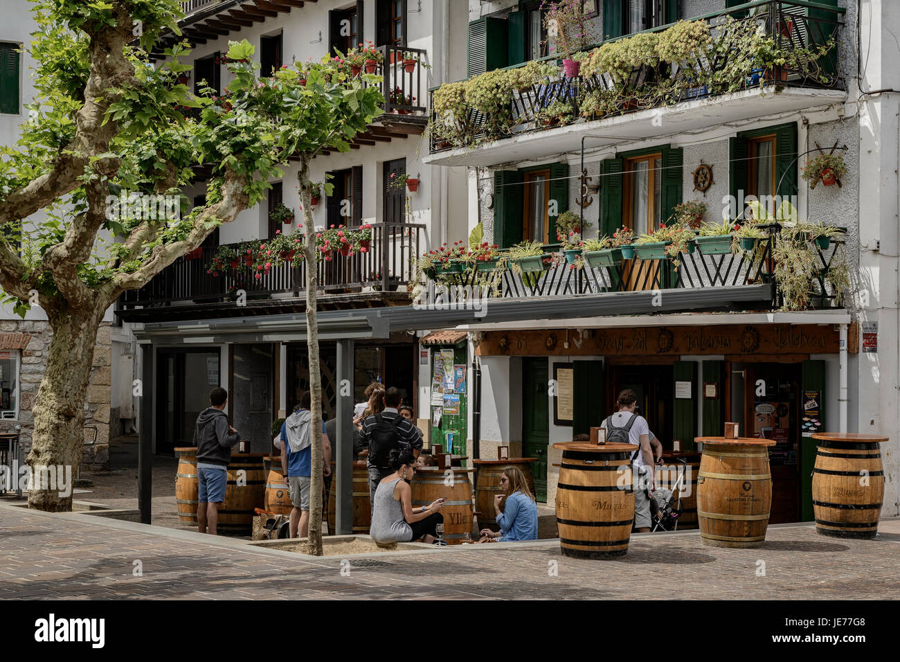 Zone of the Marina, fisherman's neighborhood of San Pedro with typical ...
