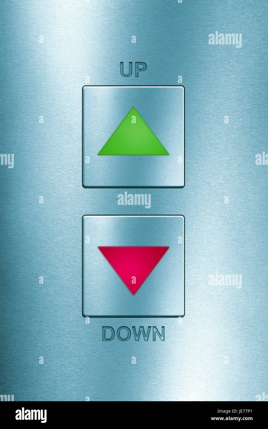 Down indicator hi-res stock photography and images - Alamy
