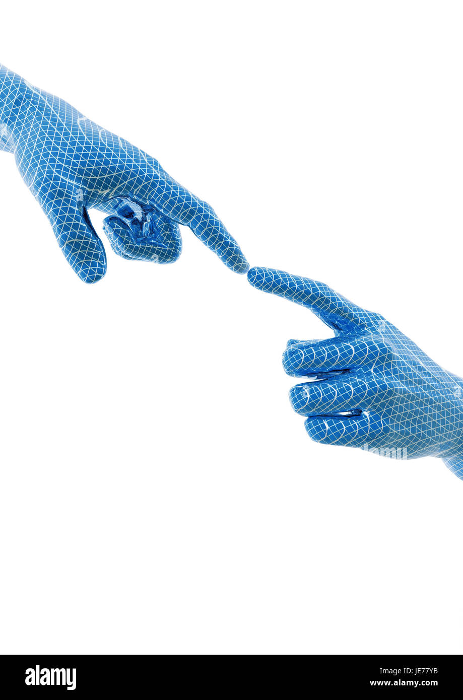 two hands, fingers, approach, touch Stock Photo - Alamy