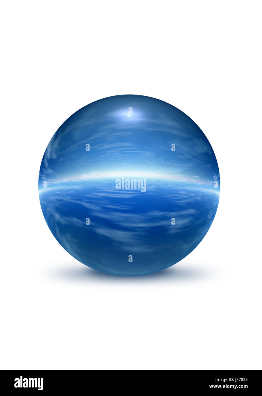 Glass ball, blue Stock Photo - Alamy