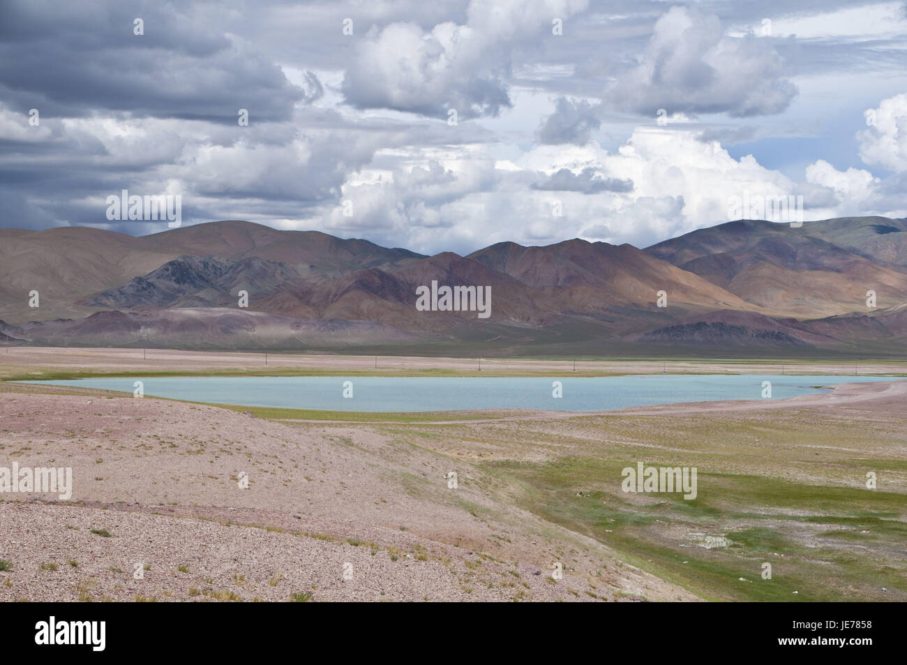 Wonderful mountain lake along the street between Ali and Gerze, west ...