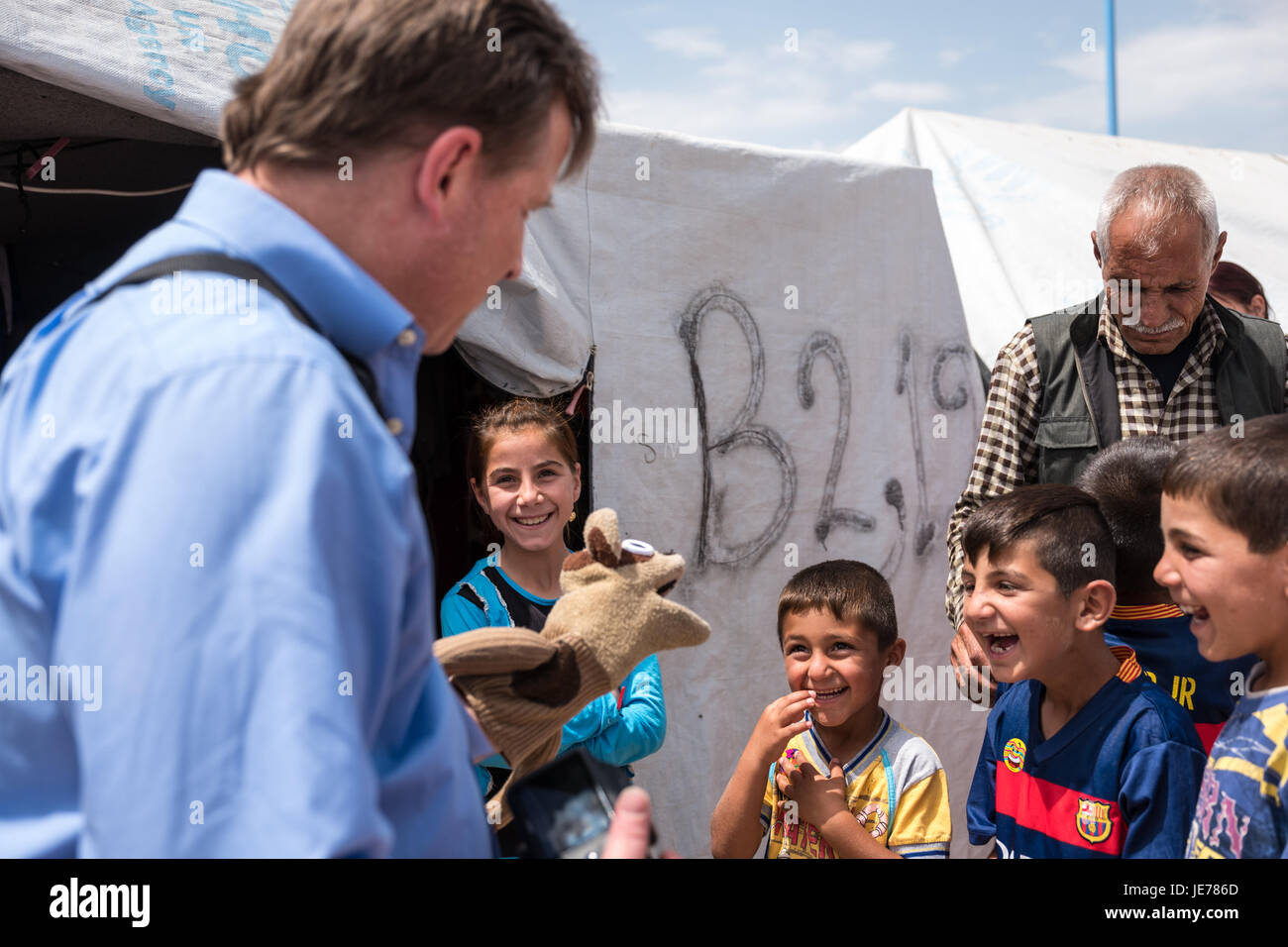 UNHCR camp, thousands of Yazidi families with many children are ...
