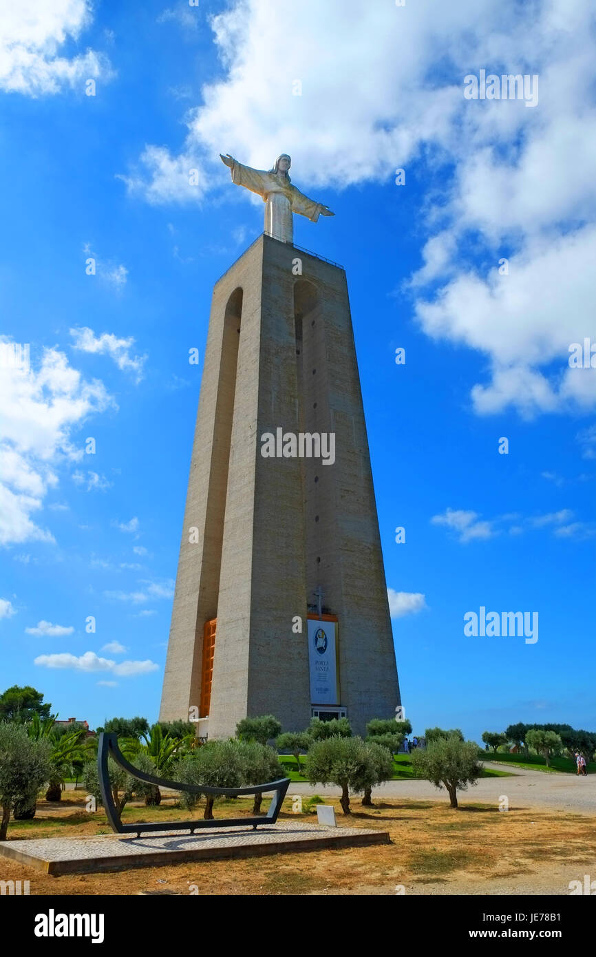 Christ the King Cristo Rei Statue Almada Lisbon Portugal EU Stock Photo ...