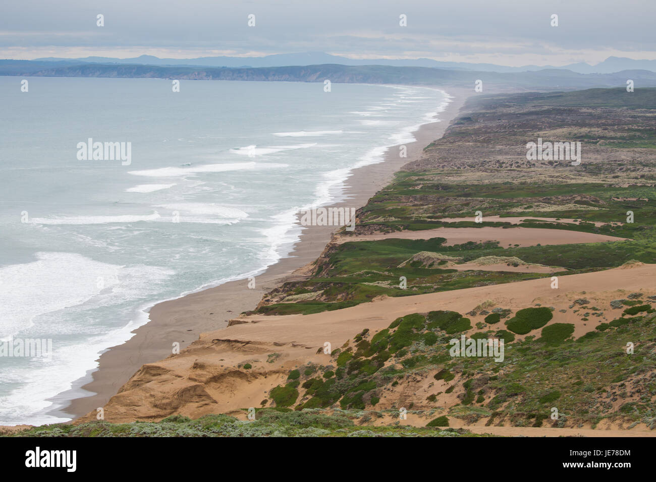Miles of beachfront on the long undeveloped Point Reyes National ...