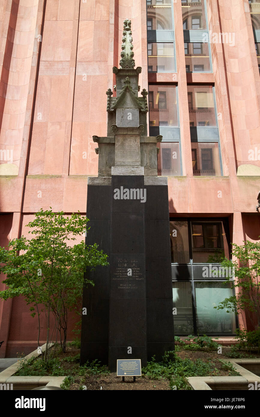 founders memorial outside the elmer holmes bobst library building ...