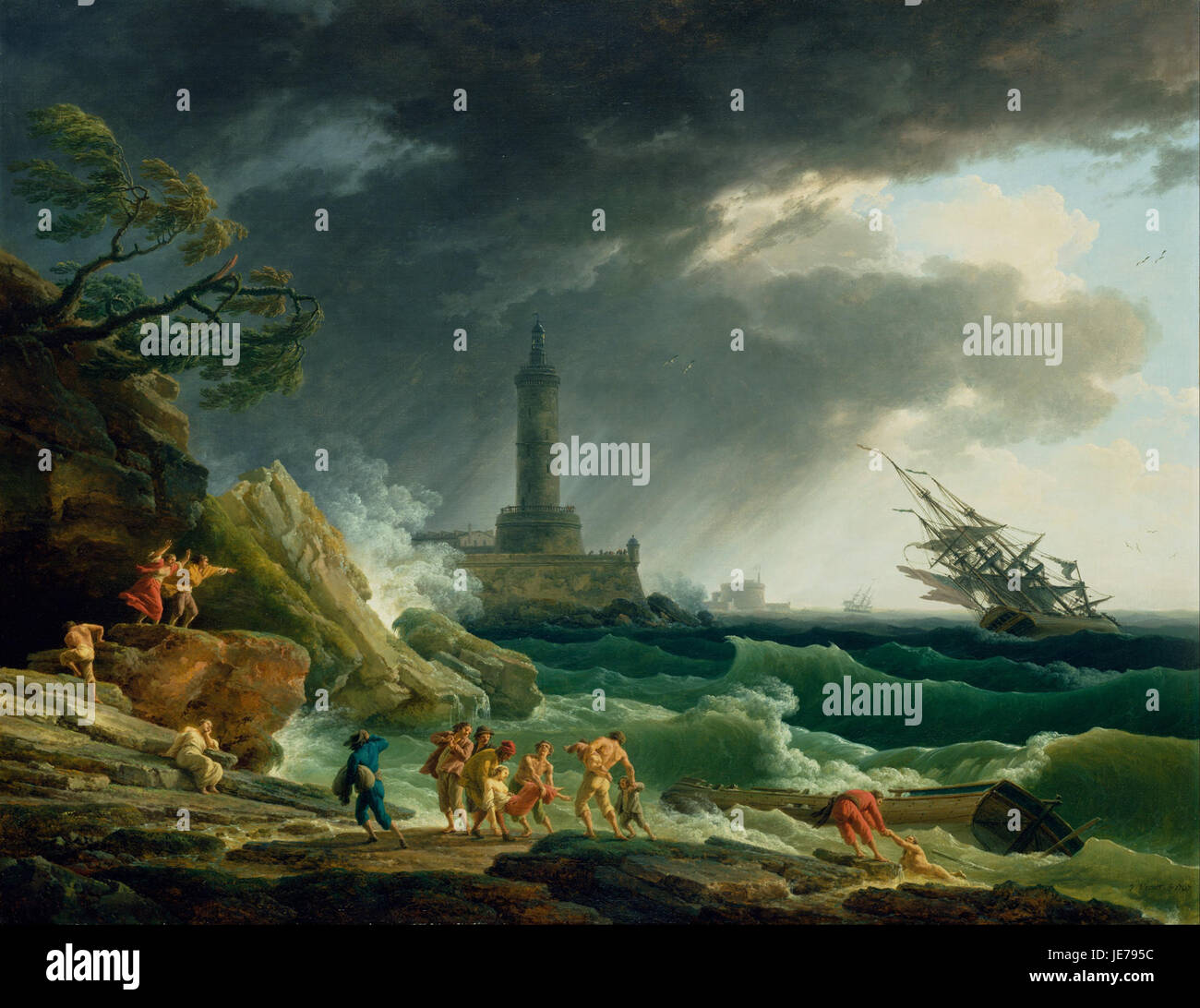 Claude-Joseph Vernet's 'A Storm on a Mediterranean Coast' captures a ...