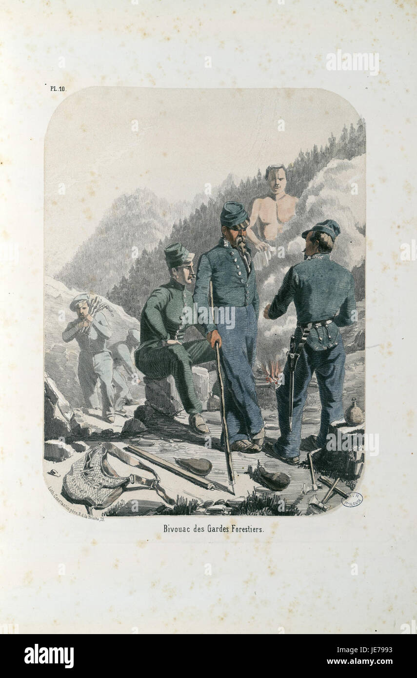 'Bivouac des Gardes Forestiers' by Fonds Ancely is a work depicting a ...