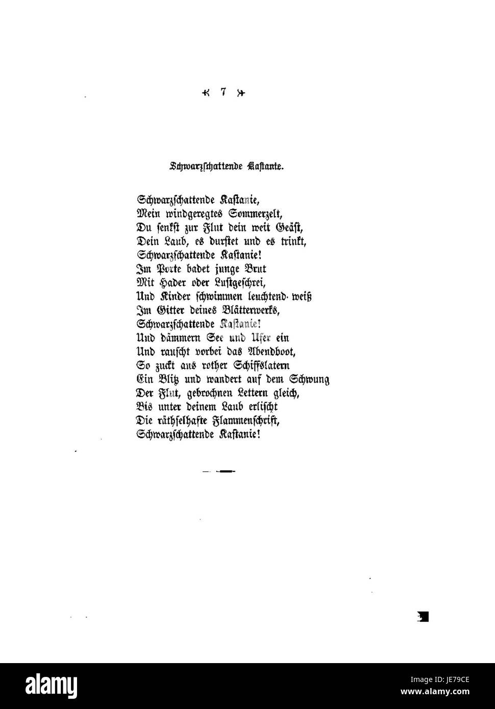 An excerpt from the poetry collection of Conrad Ferdinand Meyer, a ...
