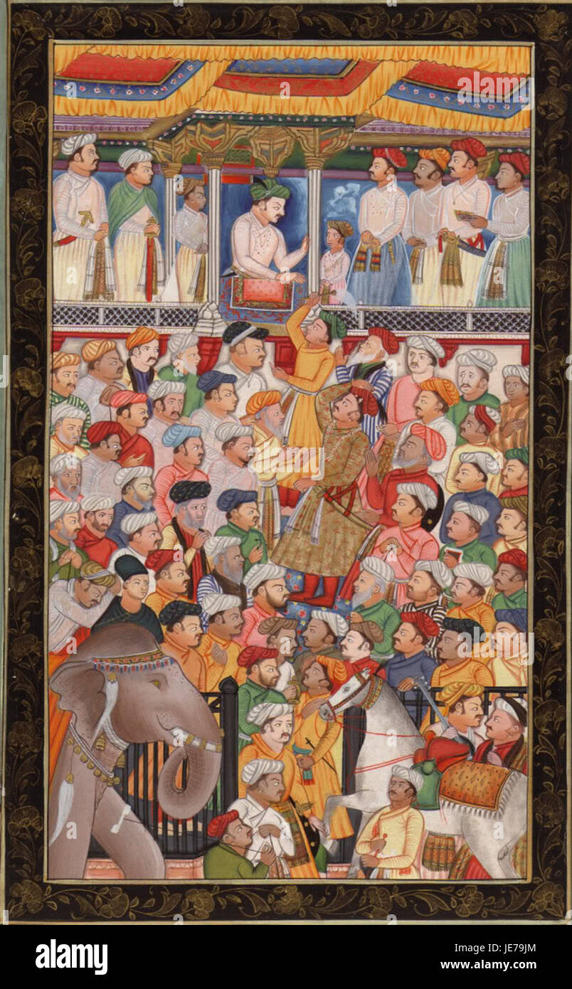 The 'Darbar of Jahangir' is a famous 1620 AD painting depicting Mughal ...