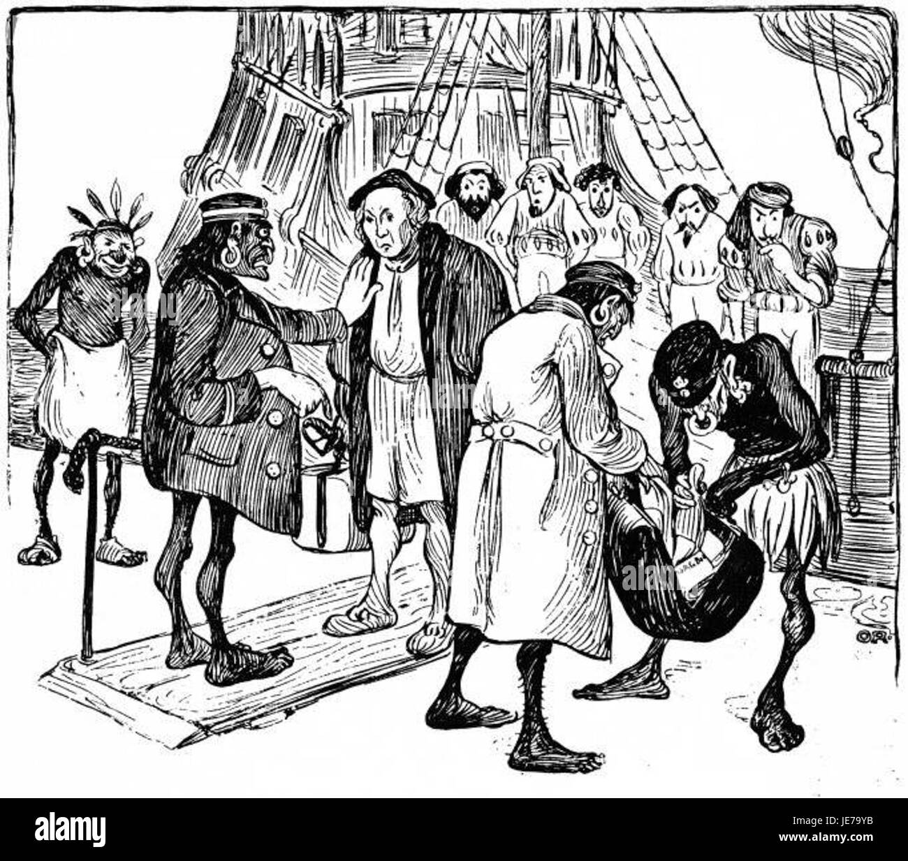 New world discovery christopher columbus Black and White Stock Photos ...