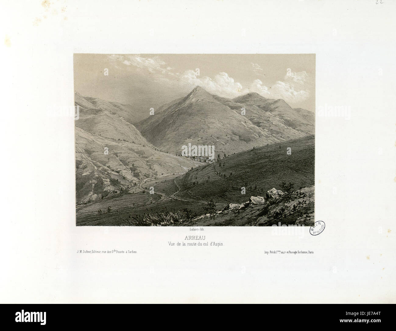 Arreau vue de la route du col daspin hi-res stock photography and ...