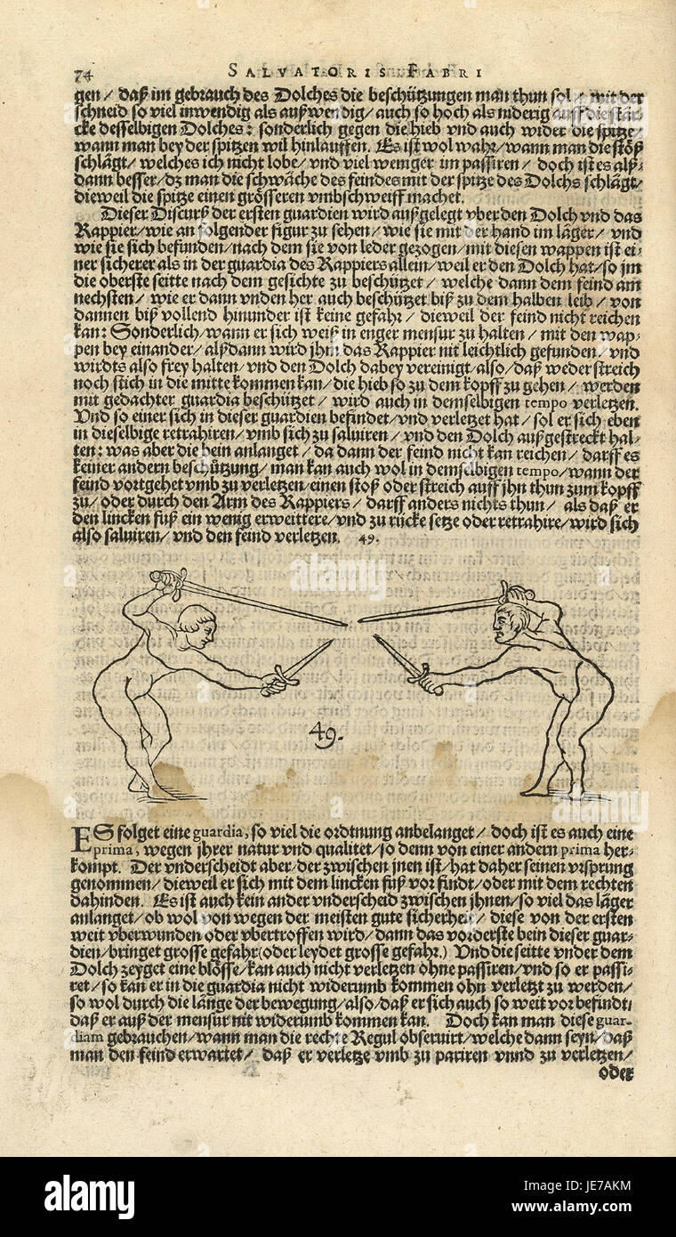 'De Fechten,' a work by Fabri, discusses the art of fencing, focusing ...