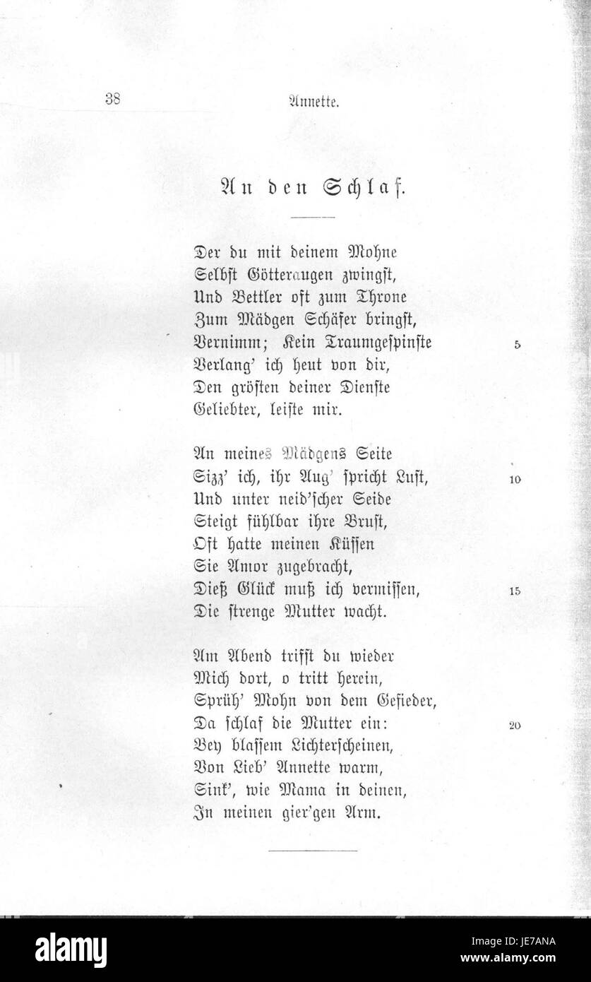 The 'Annette Druck' is a work by Johann Wolfgang von Goethe, focusing ...
