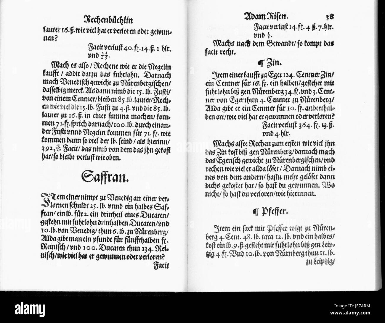 'De Adam Risen Rechbuch' is a historical accounting book, possibly from ...