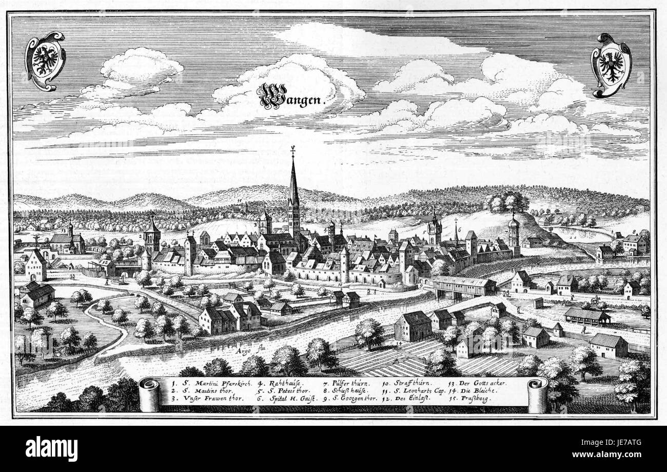 De Merian Sueviae is a detailed map of the Swabian region in Germany ...