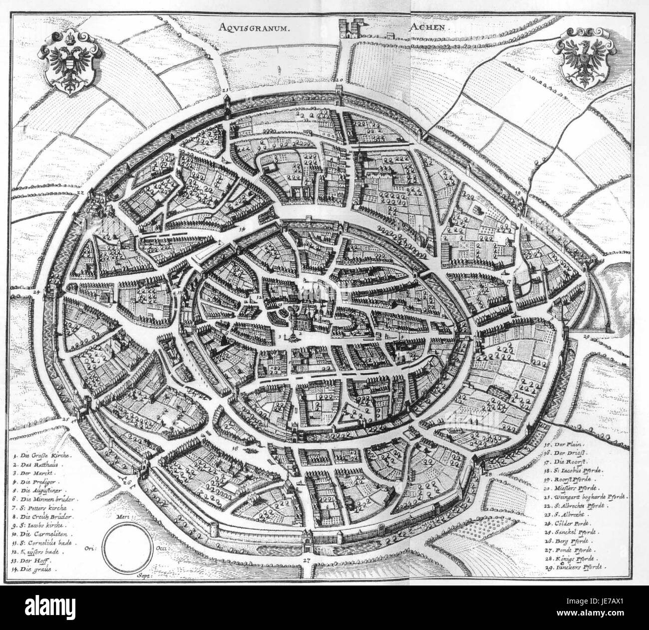 The image represents 'De merian Westphaliae,' a historical map or ...