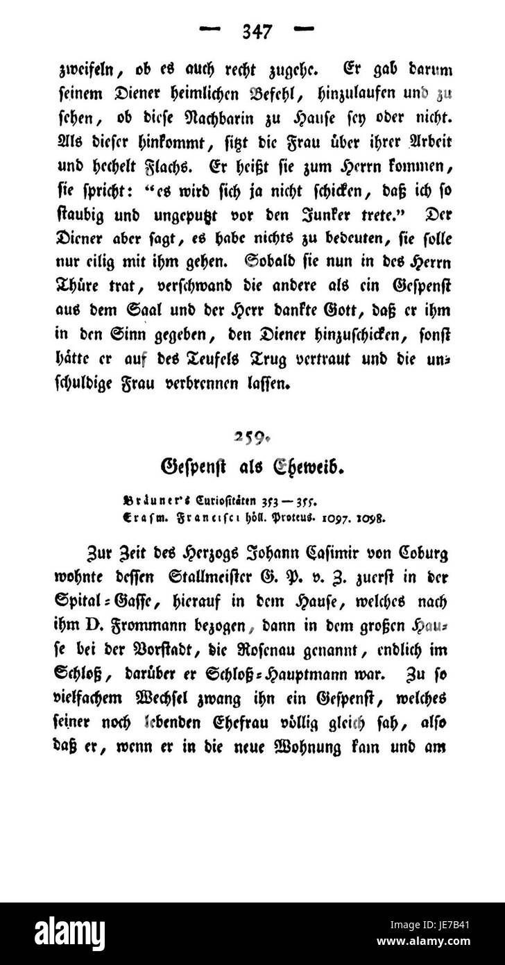 An excerpt from 'Deutsche Sagen,' a collection of German folk tales ...
