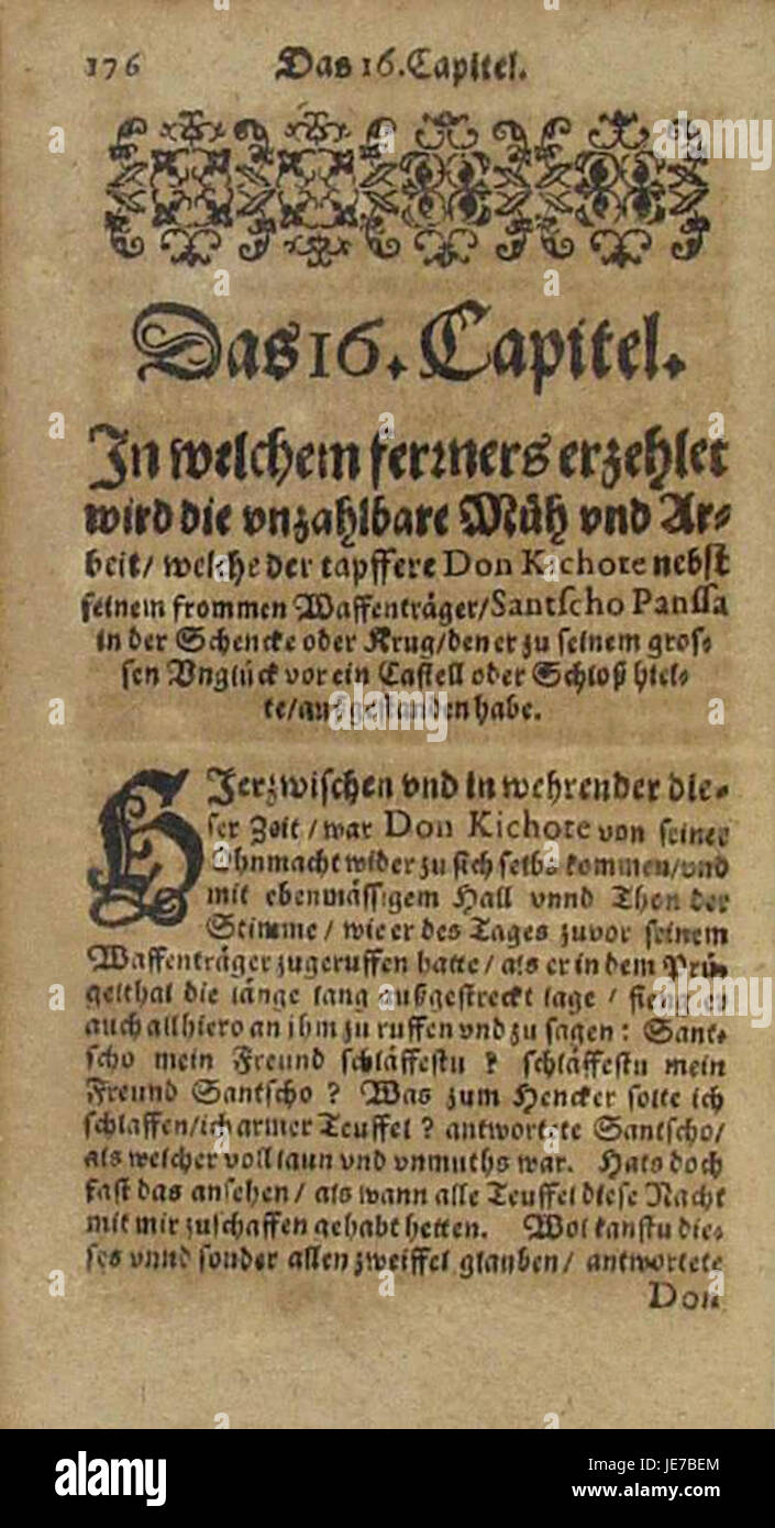*Don Quixote de la Mancha* 176 is a section from Miguel de Cervantes ...