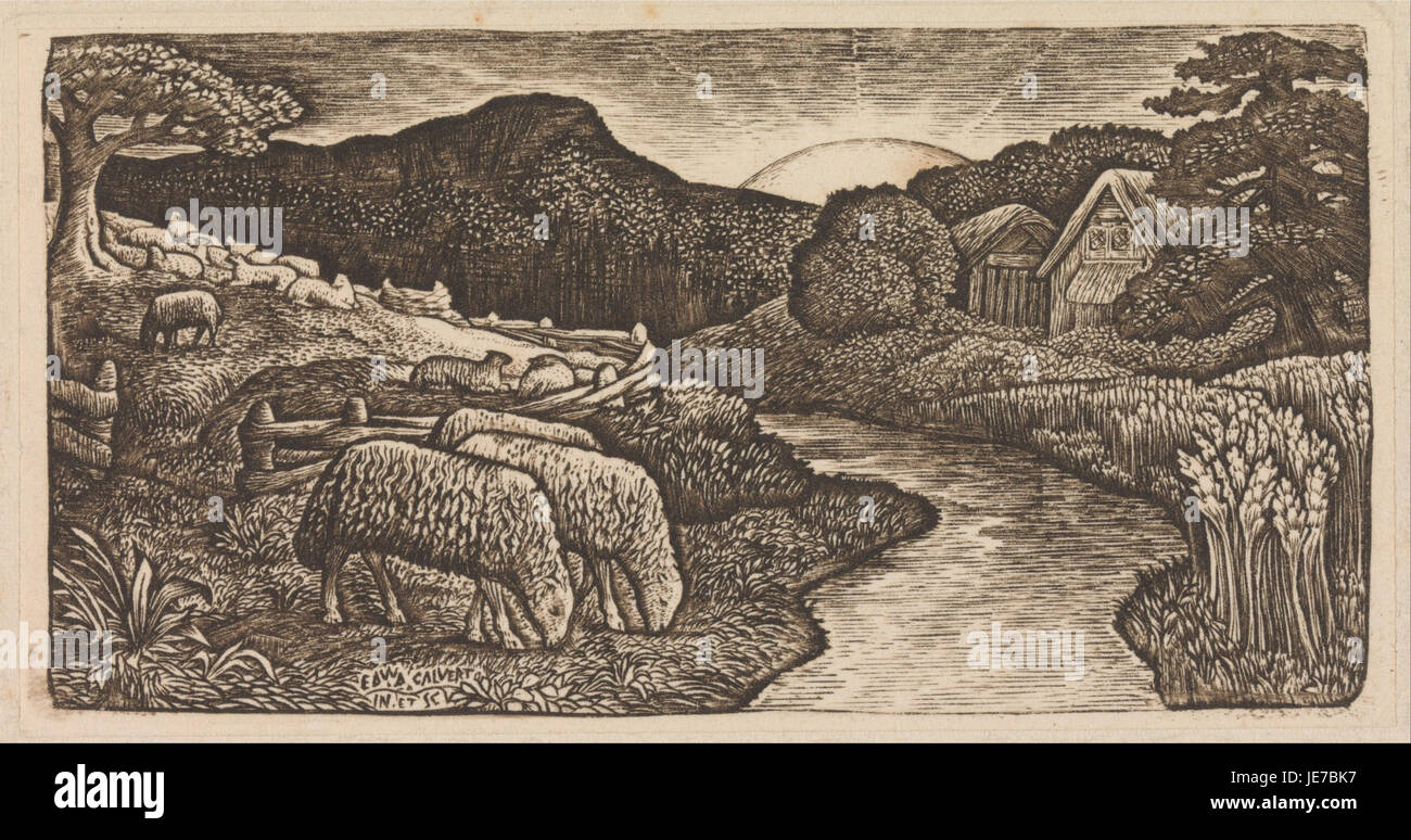 Edward Calvert's 'The Sheep of His Pasture' is an example of his work ...