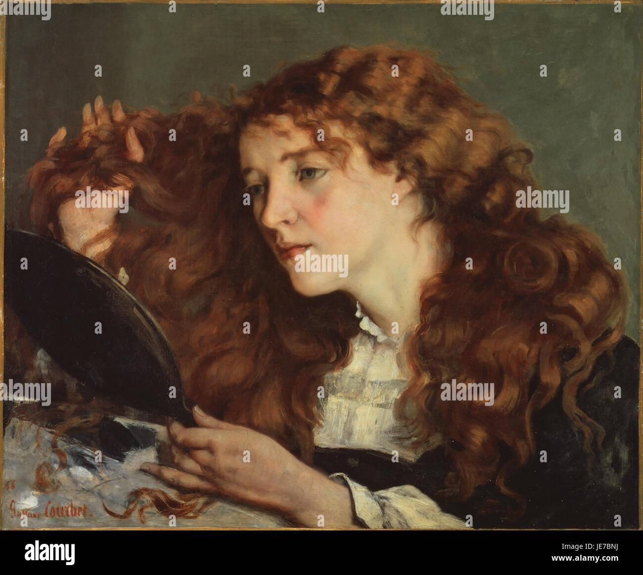 Gustave Courbet's painting 'Jo, the Beautiful Irish Girl' features a ...
