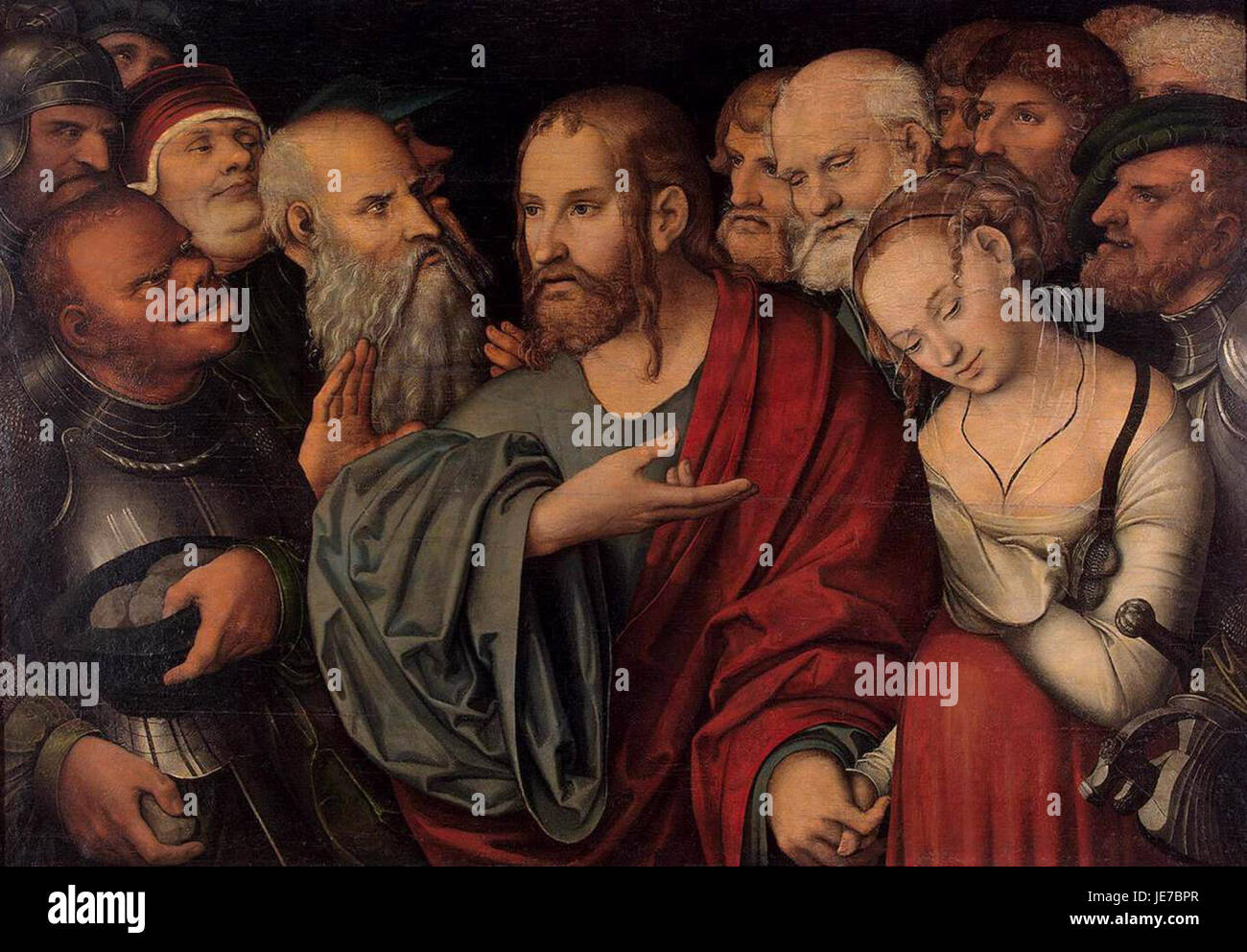 Jesus and the woman taken in adultery hi-res stock photography and images - Alamy