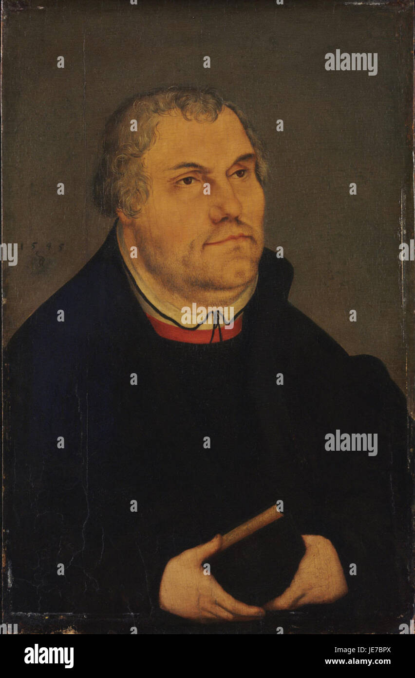 This portrait, created by Lucas Cranach the Younger, depicts Martin ...