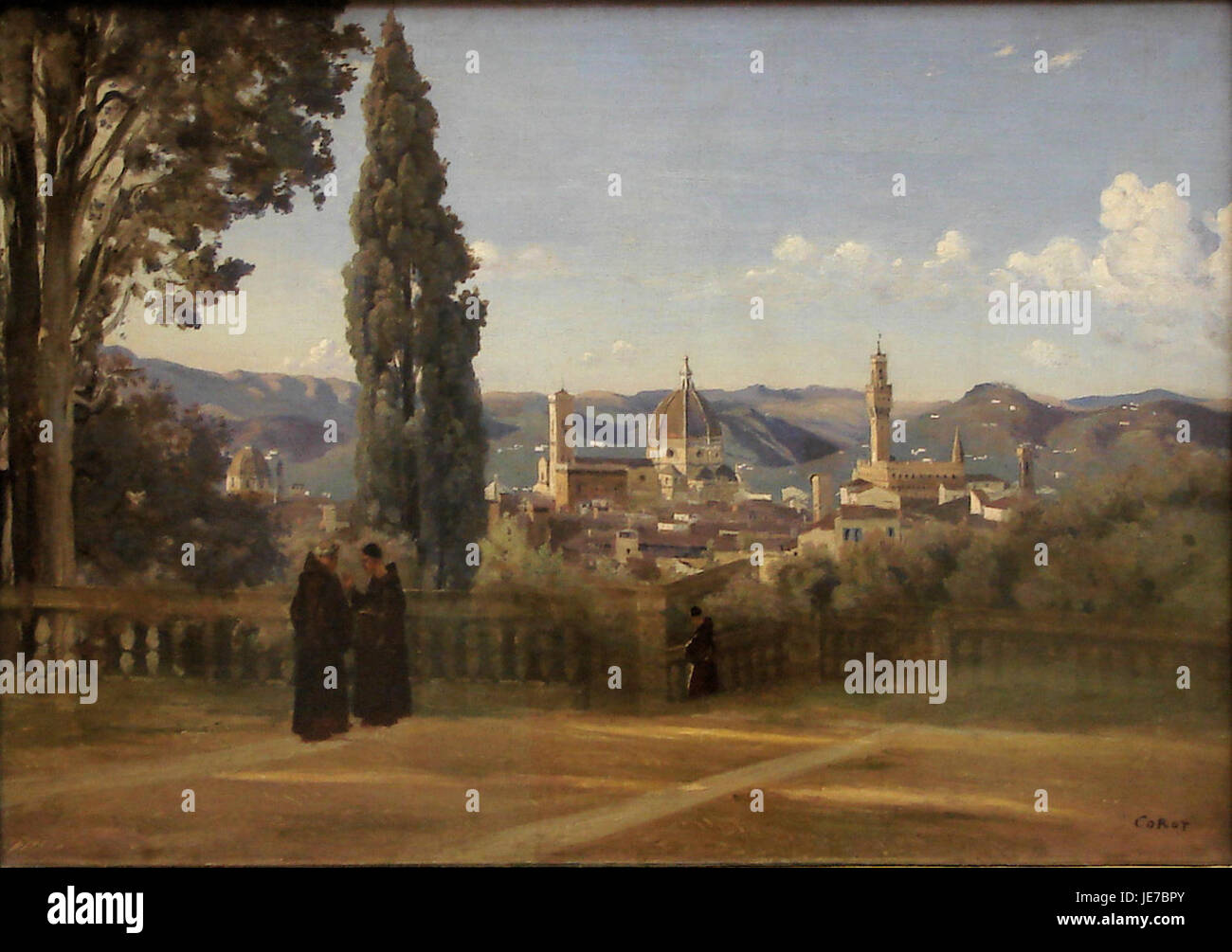 This artwork by Jean-Baptiste-Camille Corot is housed in the Louvre ...