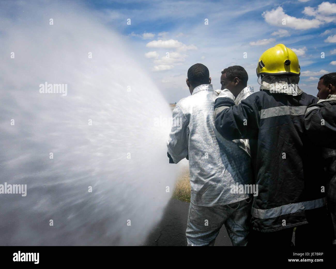 This image from October 4, 2013, shows Somali firefighters undergoing ...