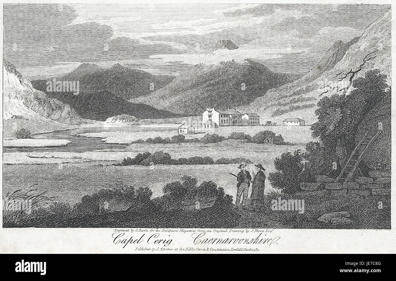 Capel Cerig, Caernarvonshire Stock Photo - Alamy