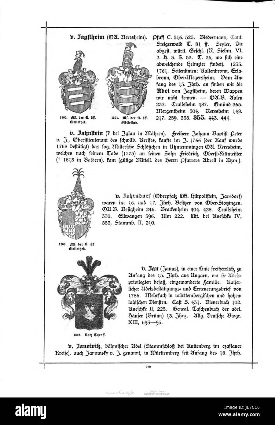 This page from 'Alberti Wuerttembergisches Adels- und Wappenbuch ...