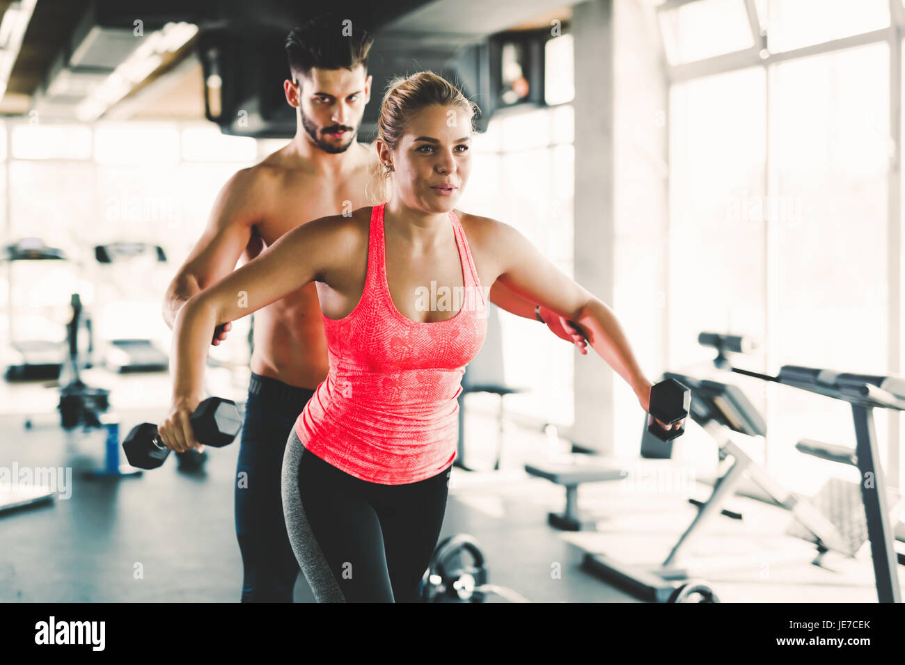 Trainer exercises hi-res stock photography and images - Alamy