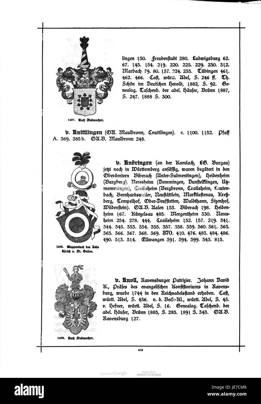 This title refers to a historic German noble genealogy and heraldic ...