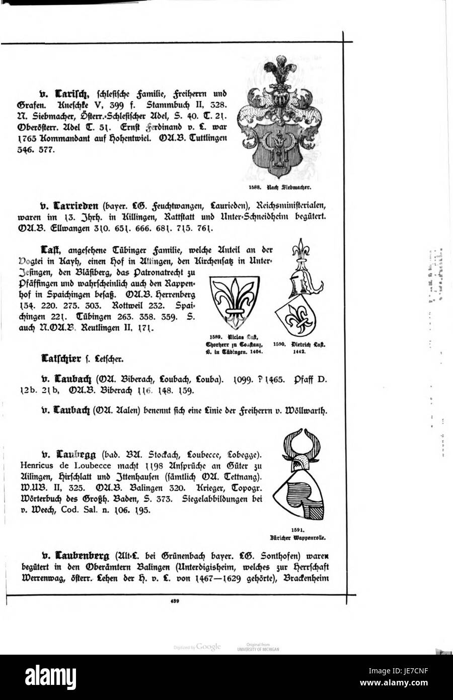 The Wurttembergisches Adels- und Wappenbuch, edited by Alberti, is a historical reference book ...