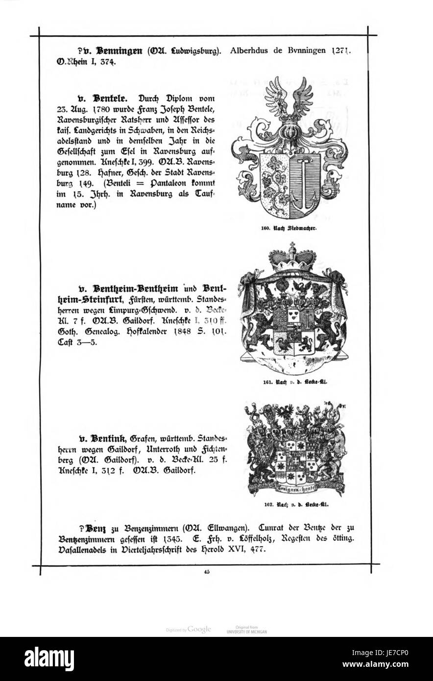 This volume from the 'Württemberg Nobility and Heraldry Book' by ...