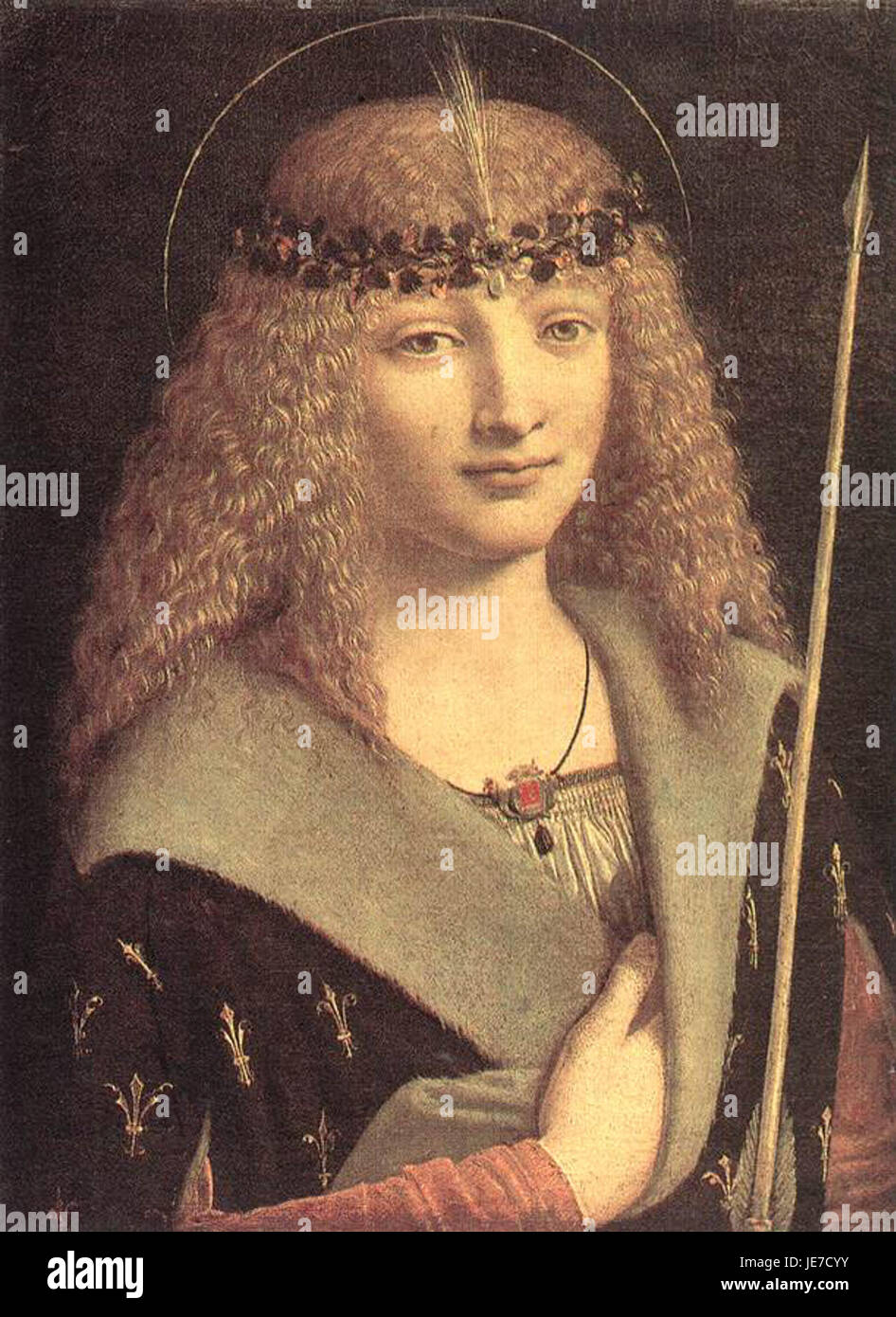 Antonio Giovanni Boltraffio's painting of Saint Sebastian depicts the ...