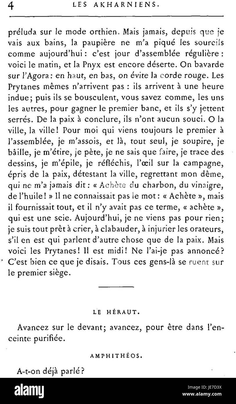 This text refers to a work by the ancient Greek playwright Aristophanes ...