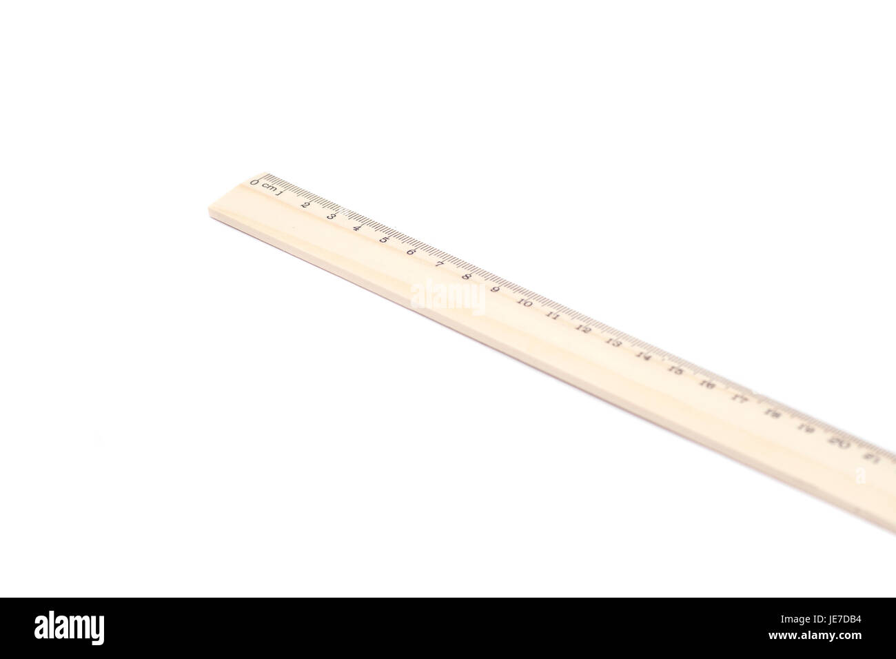 Wooden ruler isolated on white background Stock Photo - Alamy