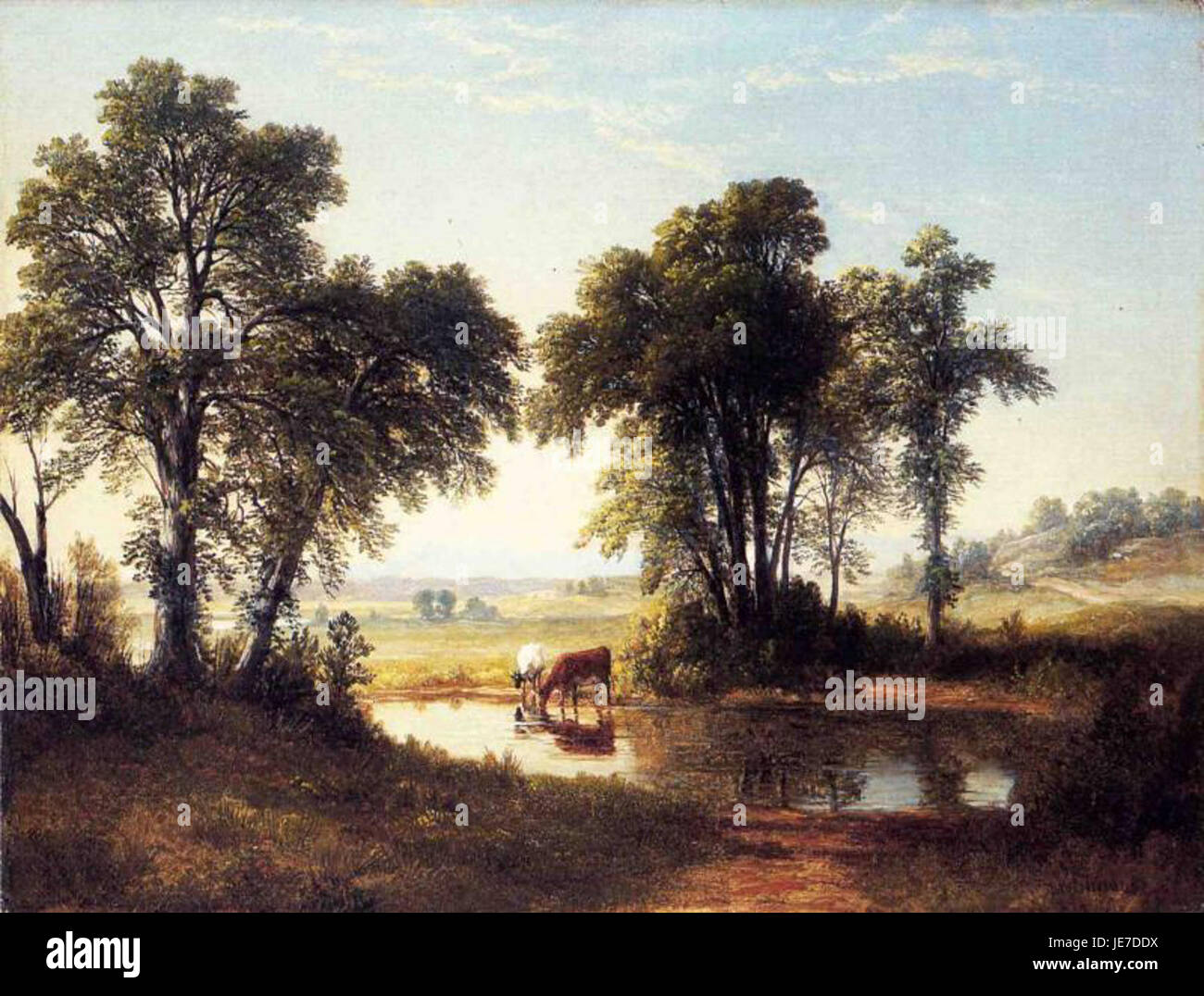 Asher Durand's 'Cows in a New Hampshire Landscape' is a painting ...