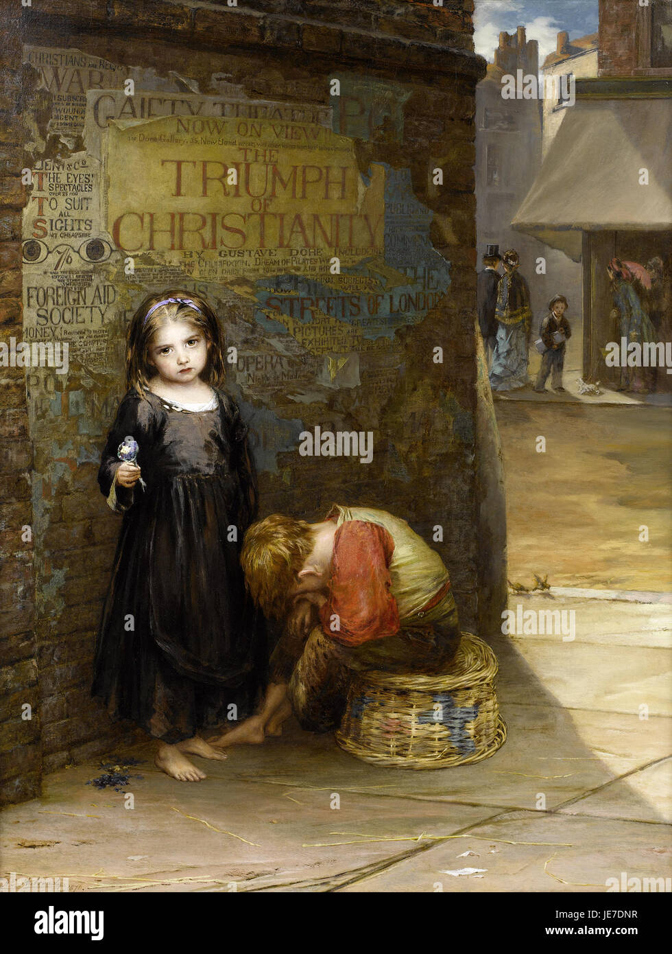 'Uncared For' (1871) by Augustus Edwin Mulready is a poignant oil ...