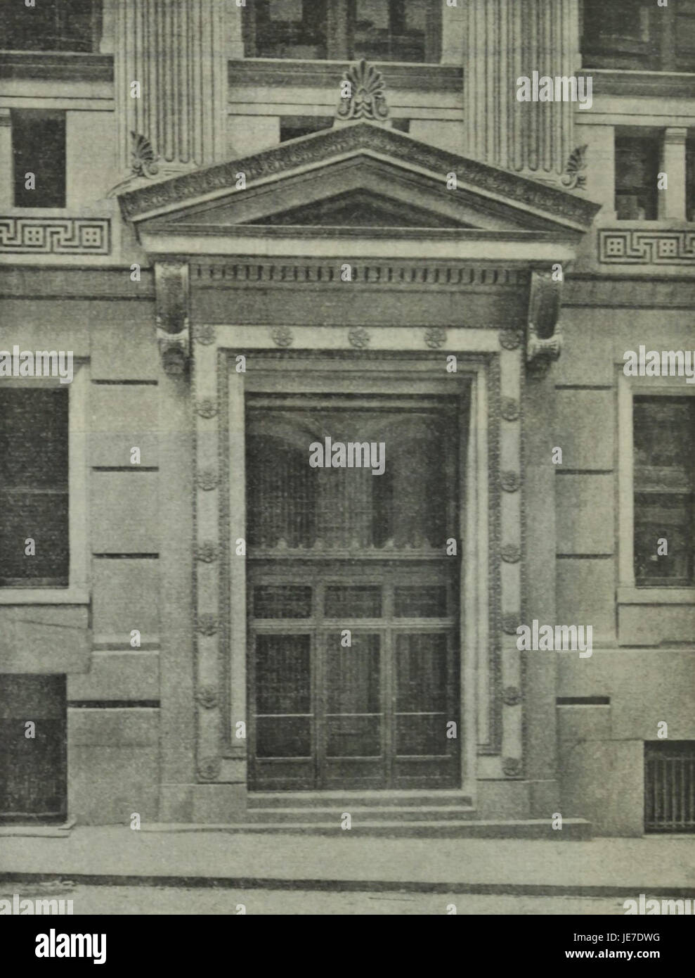 The main entrance of the Bankers Trust Building, a prominent structure ...
