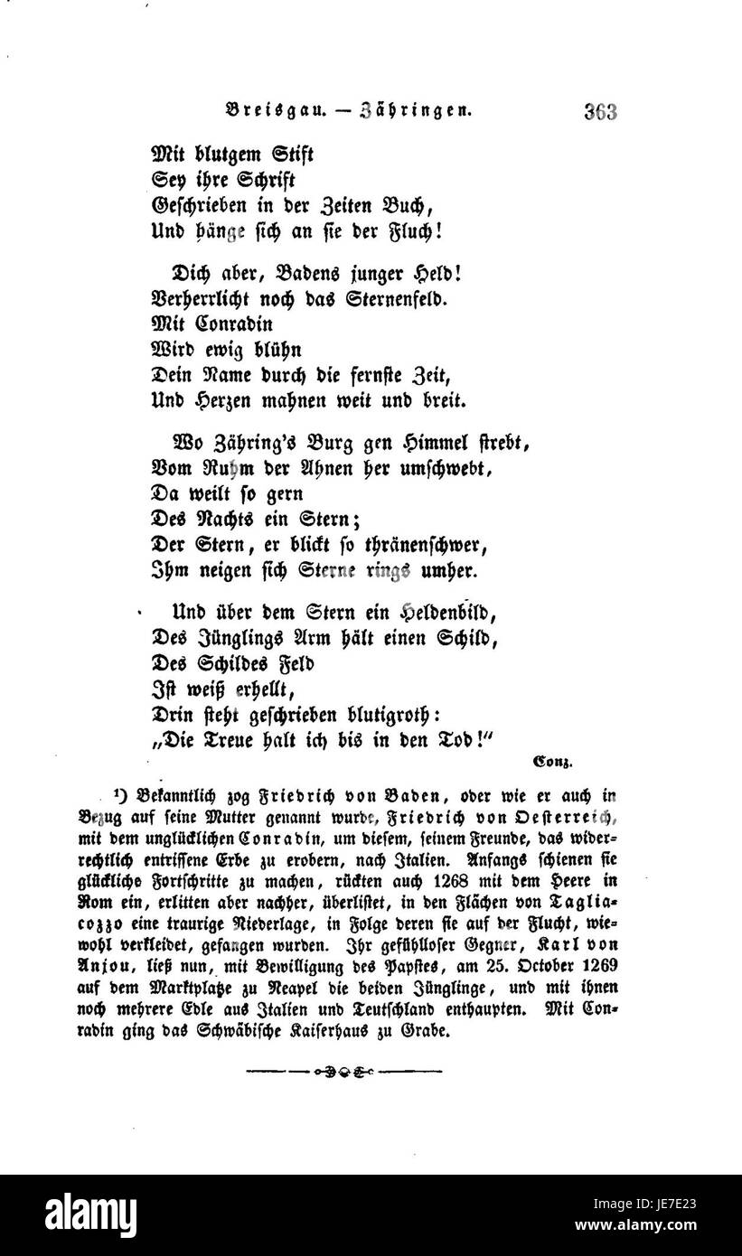 A page from the 'Badisches Sagenbuch,' a collection of German folklore ...