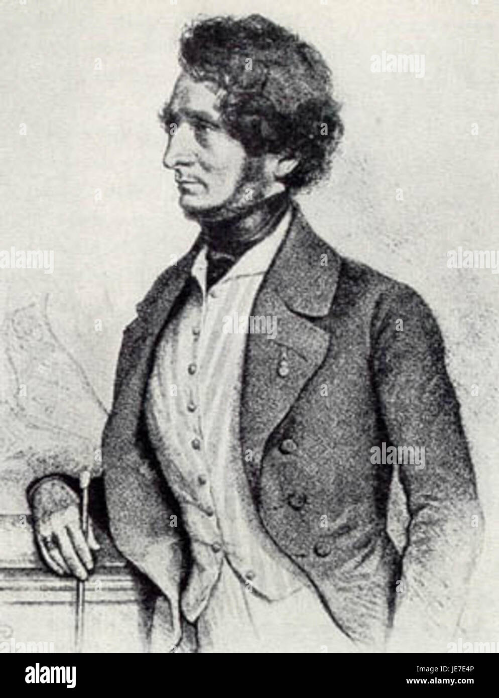 This image portrays Hector Berlioz, the famous French composer ...