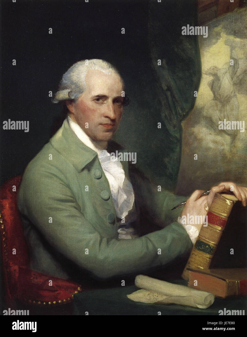 Benjamin West, painted by Gilbert Stuart in 1783-84, is a famous ...