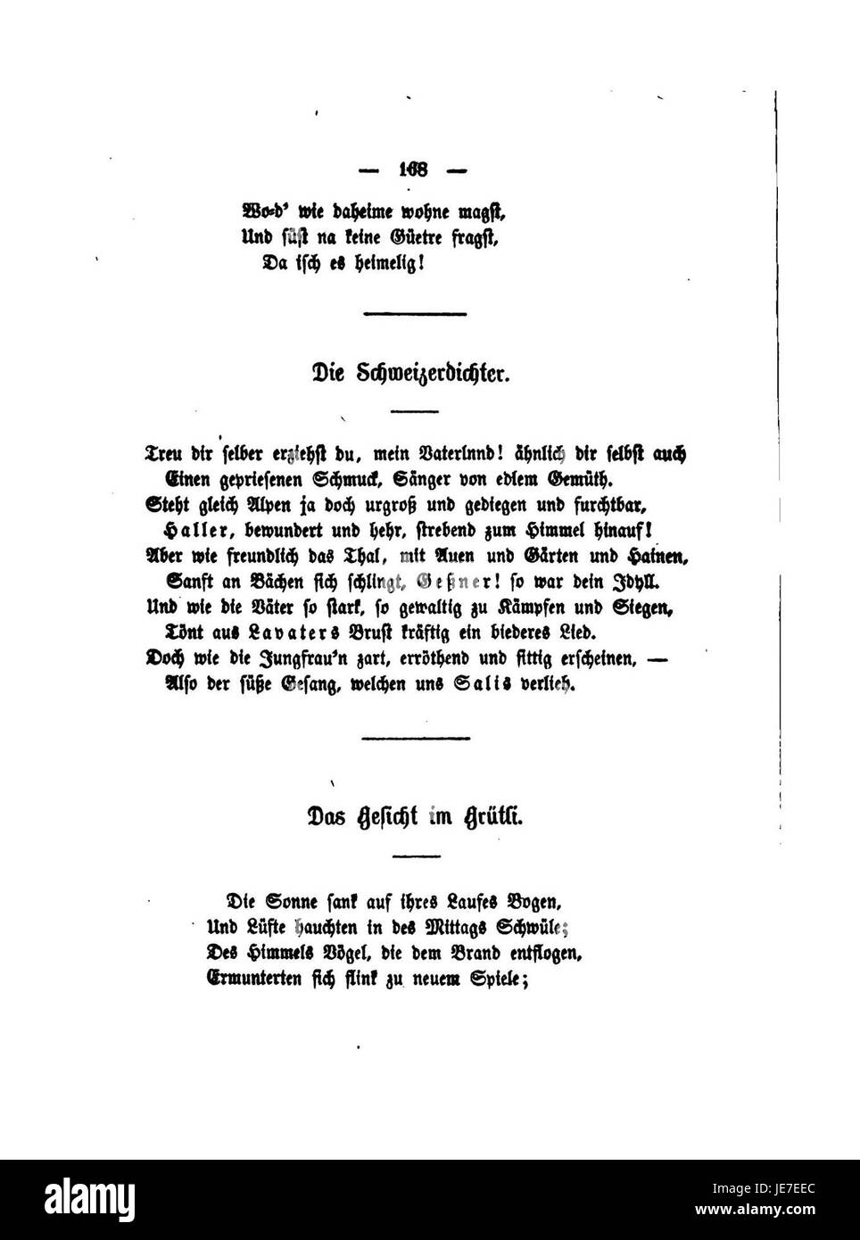 'Blumenlese aus den neuen Schweizerischen Dichtern' is a collection of ...