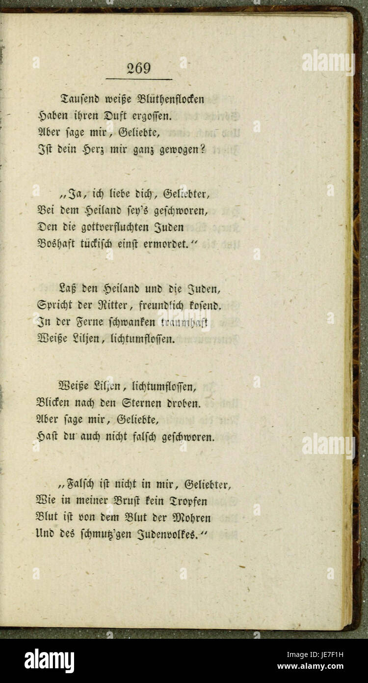 Buch der Lieder 269 Stock Photo - Alamy
