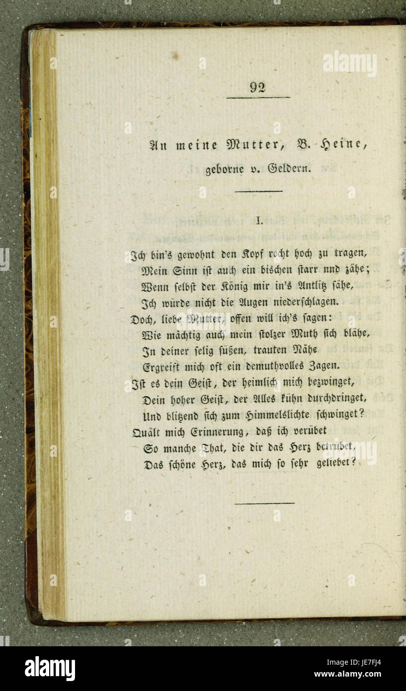 'Buch der Lieder 92' is a collection from the famous German poet ...