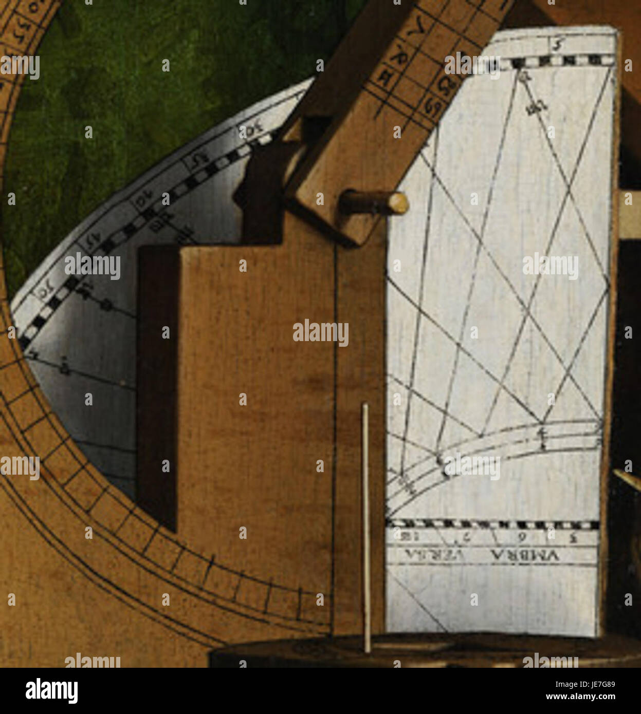 A detailed view of the quadrant from Hans Holbein's famous painting ...