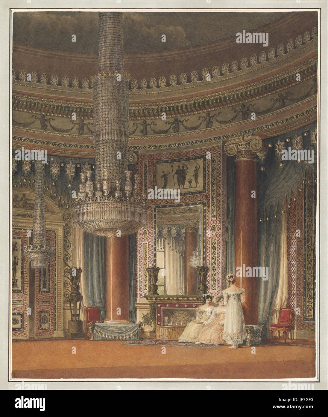 The Circular Dining Room at Carlton House, London, was a notable ...