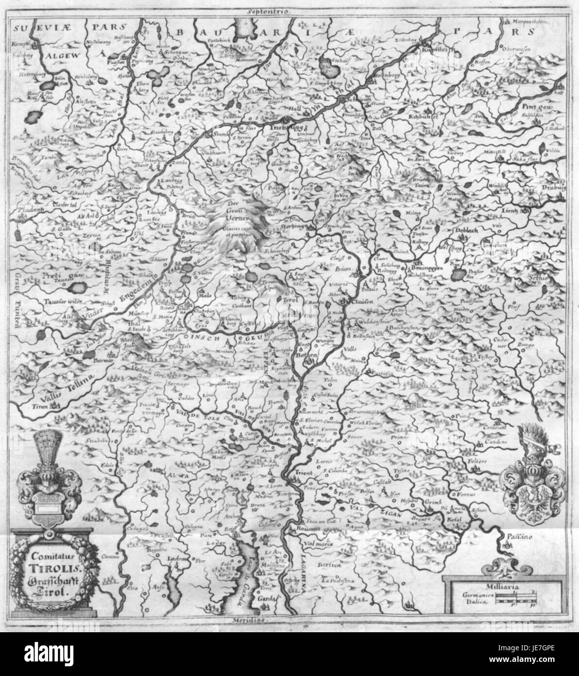 Swiss historical map Black and White Stock Photos & Images - Alamy